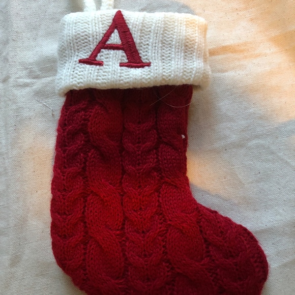 Holiday | Letter L Knit Monogram Mini Stocking Red 8 | Poshmark